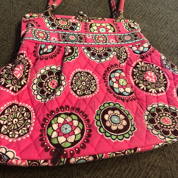 Vera Bradley | Bags | Vera Bradley Tote With Beautiful Pink Print ...